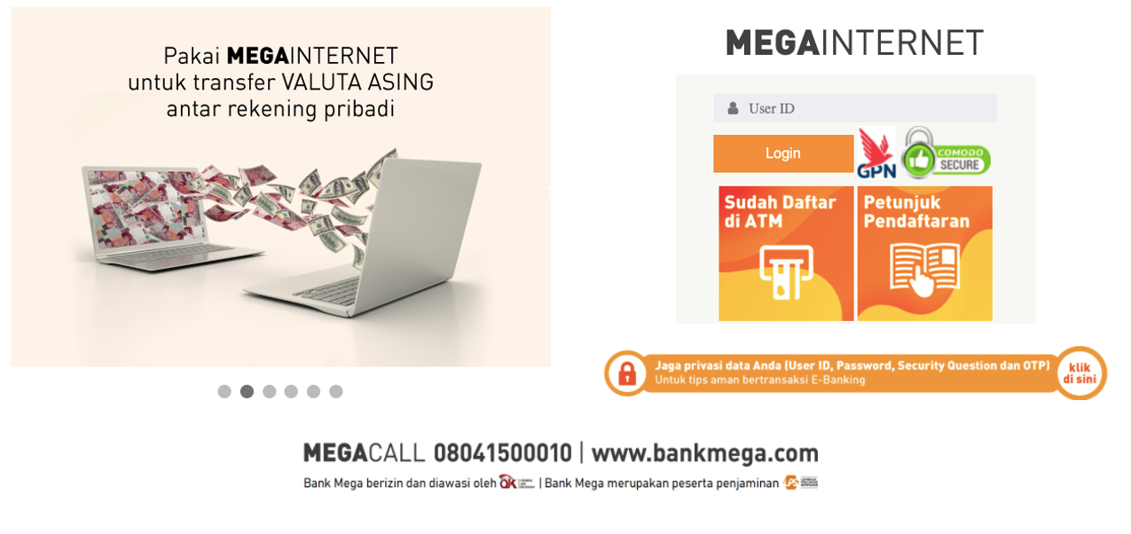 Internet Banking Bank Mega : Pelayanan Maksimal Transaksi Anda