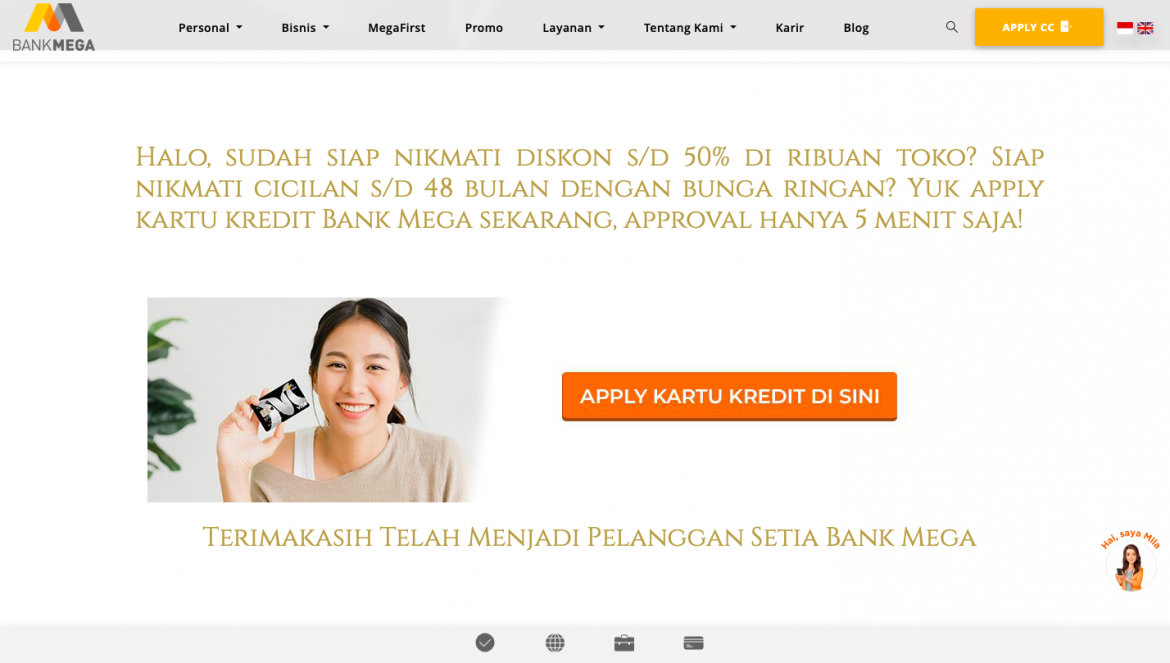 5 Fakta yang Perlu Kamu Ketahui Tentang Kartu Kredit Bank Mega