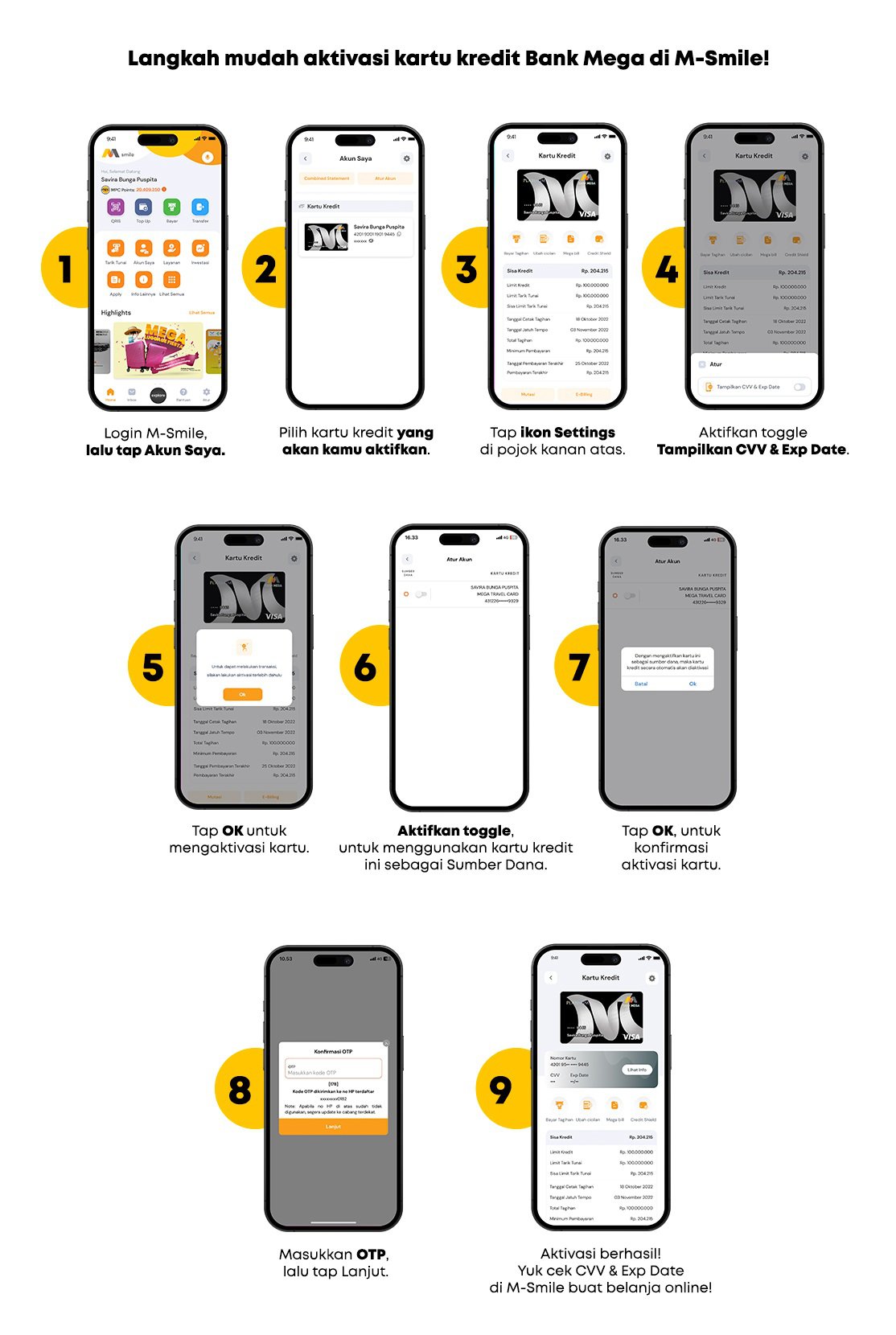 Cara Mengaktifkan Kartu Kredit Bank Mega untuk Transaksi Online