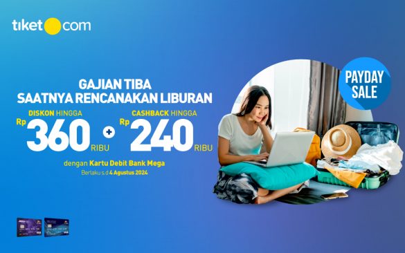 Promo Tiket.com dengan Kartu Debit Bank Mega