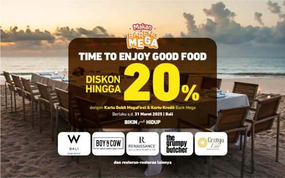 Promo Spesial Dining di Bali: Diskon Hingga 20% dengan Bank Mega